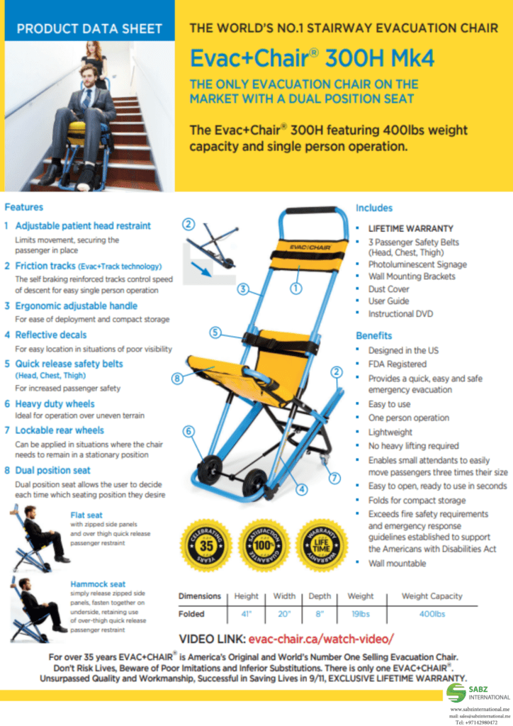 Evacuation Chairs in Dubai | Emergency Stair Chairs UAE - Supplier